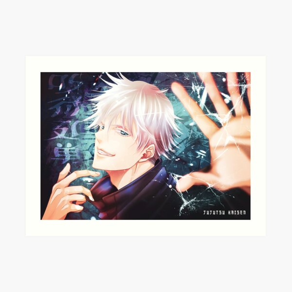 "Anime Satoru Gojo Horizontal Fan Art, Jujutsu Kaisen Fan Art Poster ...