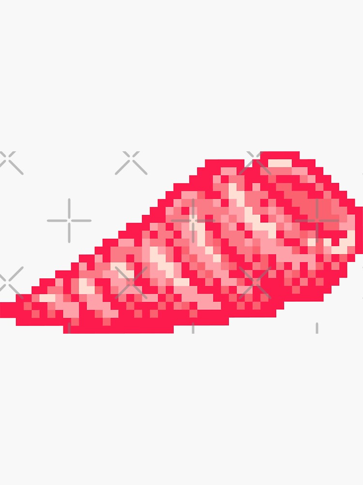 Pegatina «Pixel Art Cute Seashell» de TakoyakiTech | Redbubble