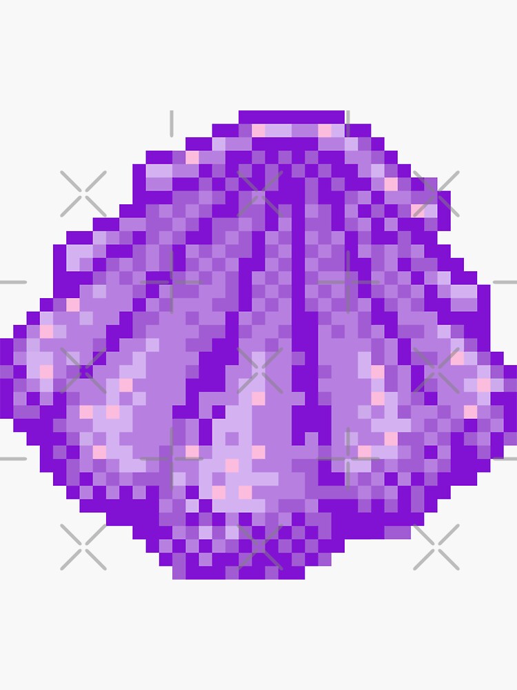 Pegatina «Pixel Art Cute Seashell» de TakoyakiTech | Redbubble