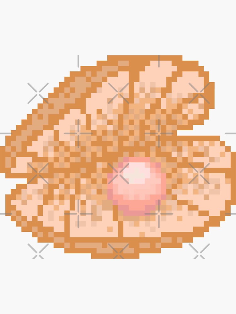 "Pixel Art Cute Seashell" Sticker for Sale by TakoyakiTech | Redbubble