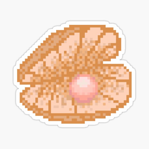 "Pixel Art Cute Seashell" Sticker for Sale by TakoyakiTech | Redbubble