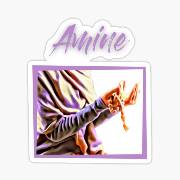 "AMINE" Sticker for Sale by skaalj | Redbubble