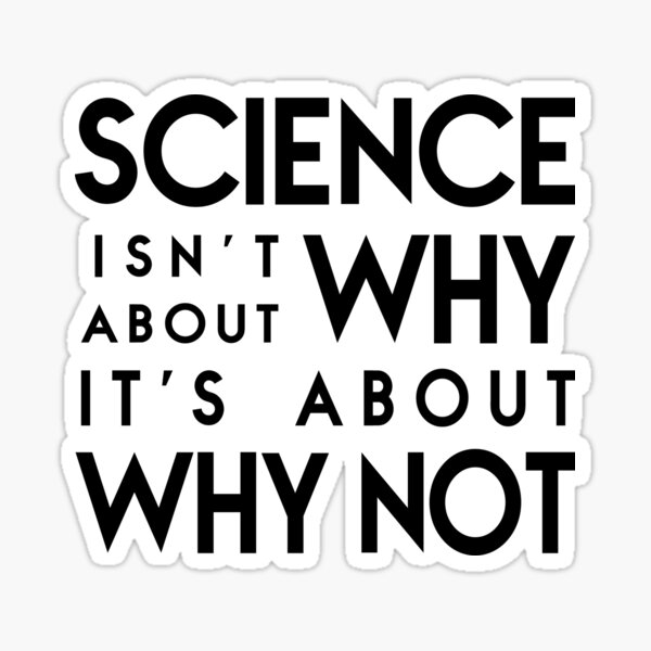 "WHY NOT" Sticker for Sale by kortothecore | Redbubble