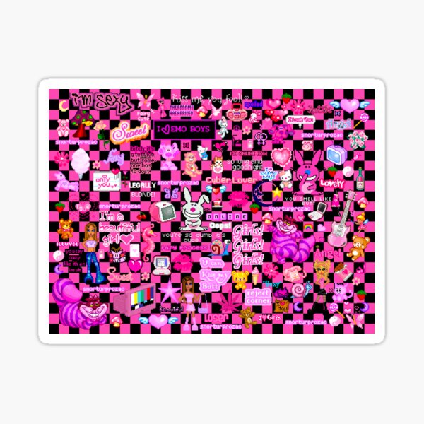 "Pixel Cybercore Pattern" Sticker for Sale by snorturprozac | Redbubble