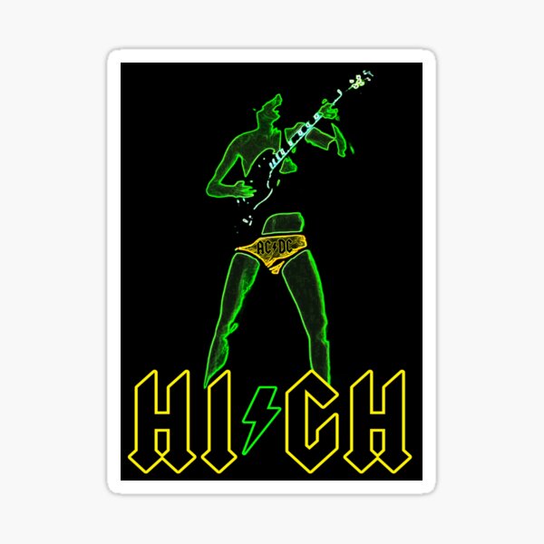 Pegatina «Angus de neón» de Straya-Maid | Redbubble