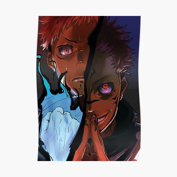 "Sukuna Portrait Art Print, Jujutsu Kaisen Home Decor Wall Hanging ...