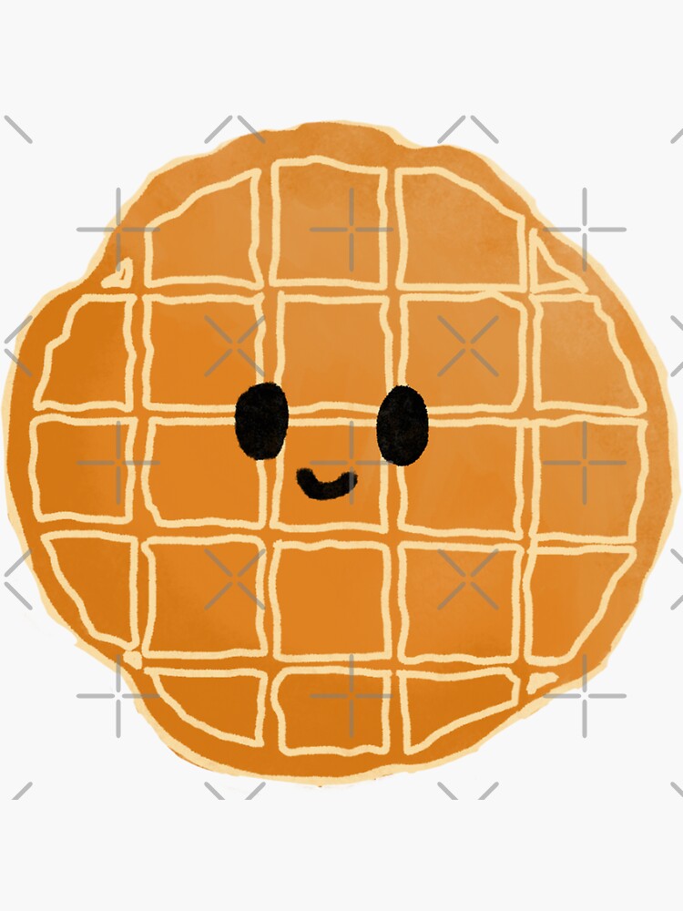 "Japanese cute kawaii waffle " Sticker for Sale by StarchDoodles ...