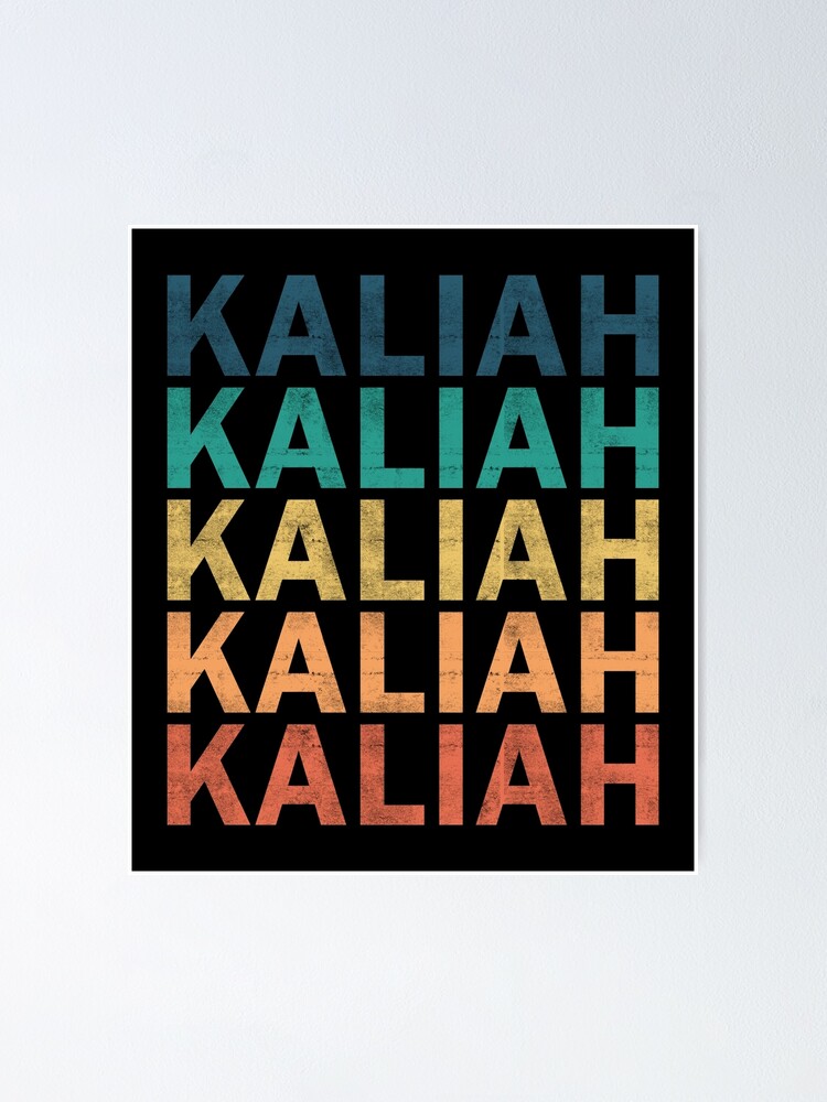 Póster «Camiseta con nombre de Kaliah - Camiseta de artículo de regalo ...