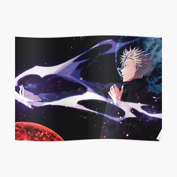 "Anime Satoru Gojo Horizontal Fan Art, Jujutsu Kaisen Fan Art Poster ...
