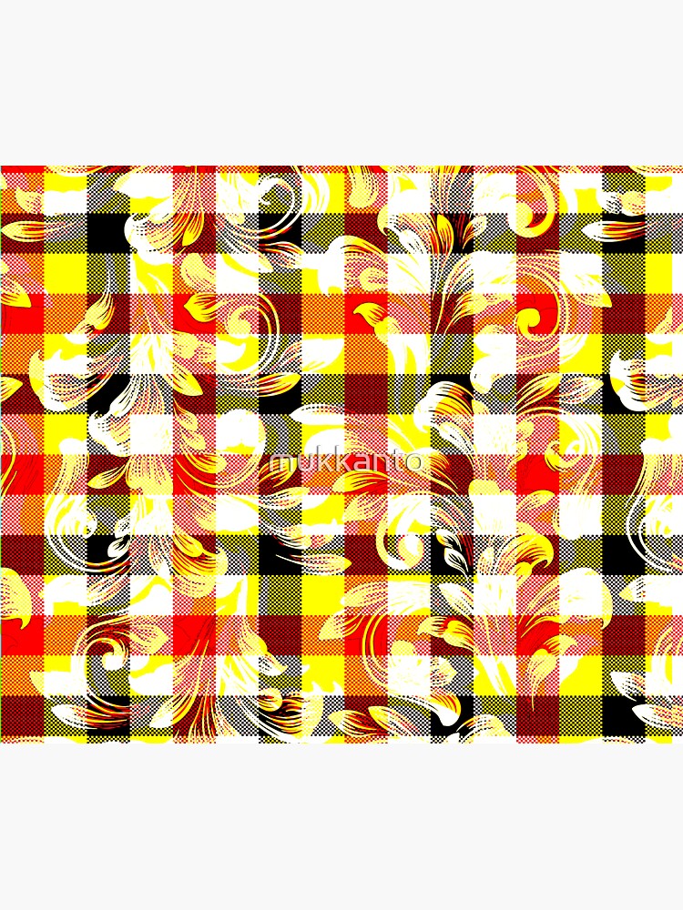 "Scottish pattern flower Hippy" Sticker for Sale by mukkanto | Redbubble