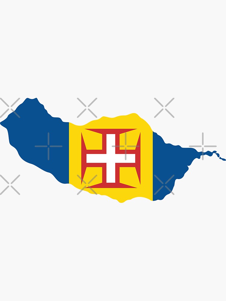 "Madeira Map Flag" Sticker for Sale by madeiravacation | Redbubble