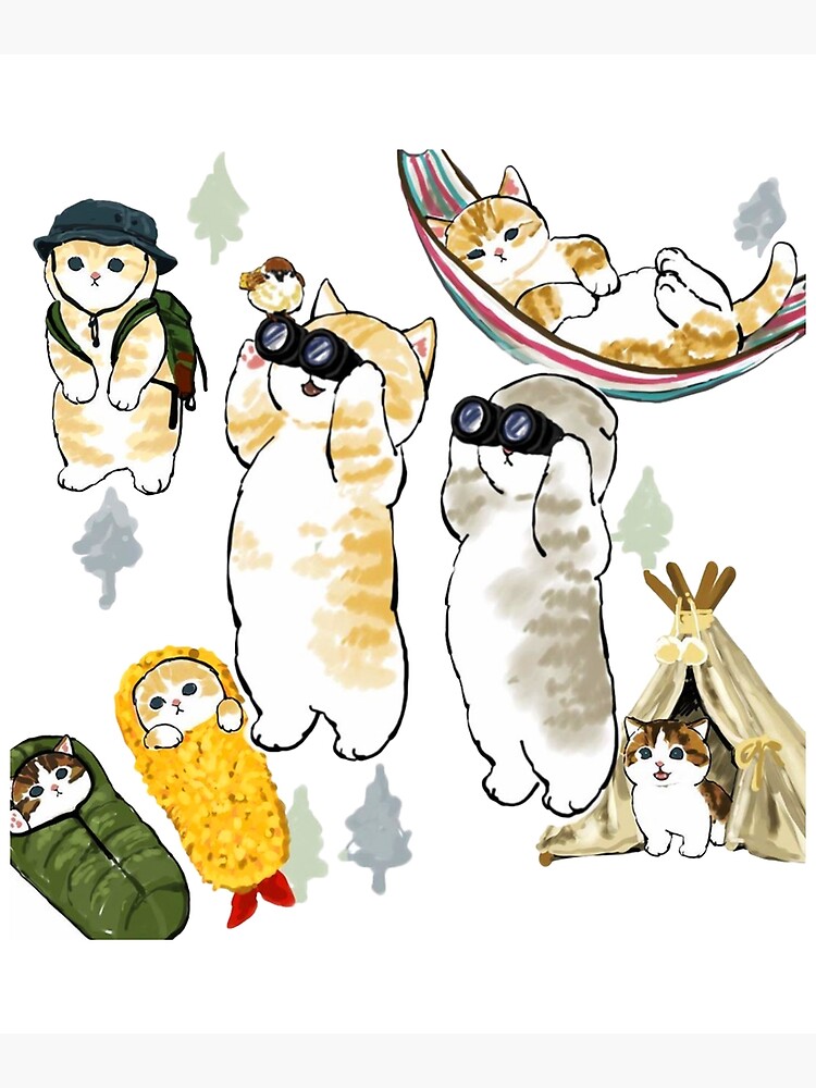 "Mofu Sand kawaii drawings tshirt- kitty cat mofu sand sticker" Poster ...