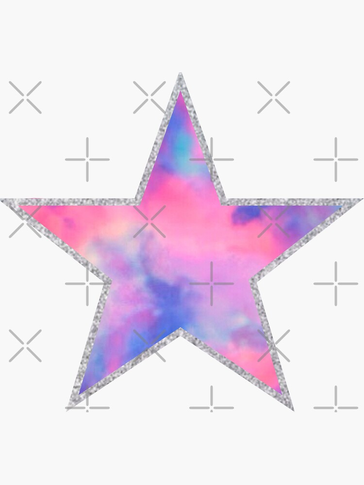 "Pink sunset glitter star" Sticker for Sale by Als10806 | Redbubble