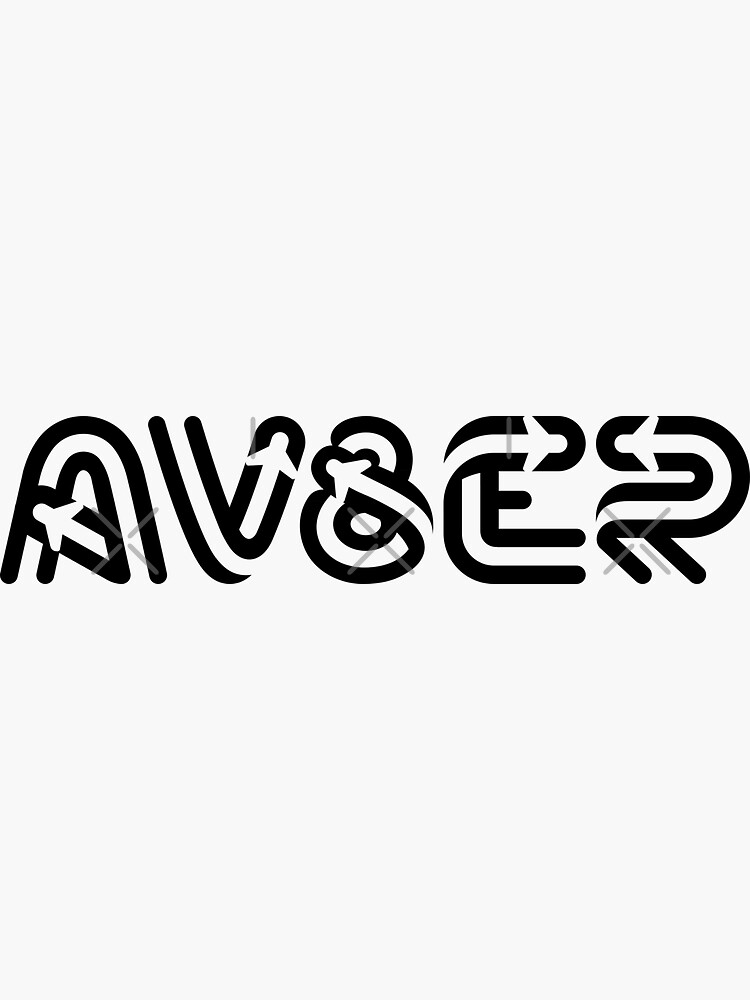"AV8R Typography " Sticker for Sale by VFRZone | Redbubble