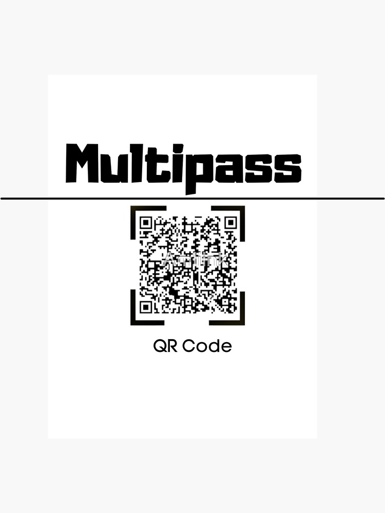 " Qr code Multipass" Sticker for Sale by Amliink | Redbubble