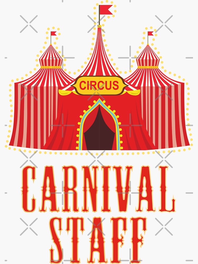 "Carnival Staff Theme Party" Sticker for Sale by kimart18 | Redbubble