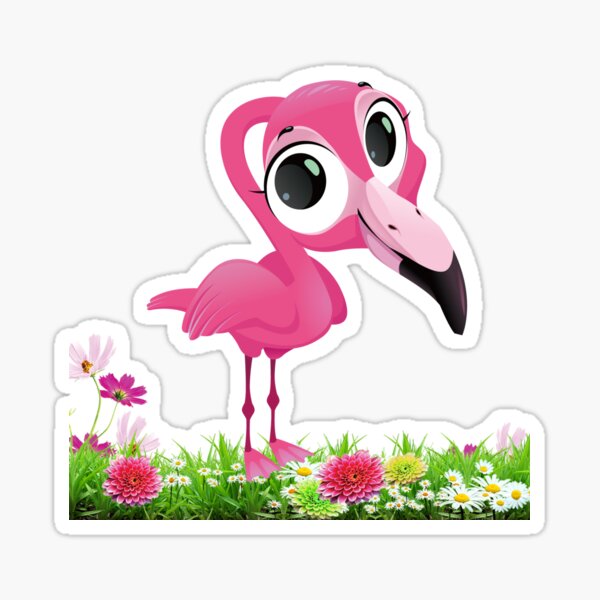 "Cute pink bird " Sticker for Sale by NewEvergreen | Redbubble