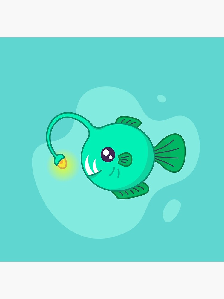 "Cute Cartoon Angler Fish" Poster for Sale by YourMateNate | Redbubble