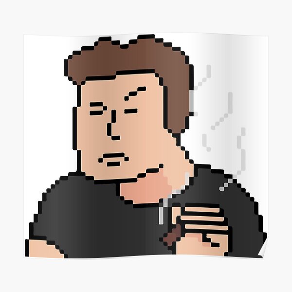 ""Elon smoking weed" in 8bit " Poster for Sale by computerdude | Redbubble