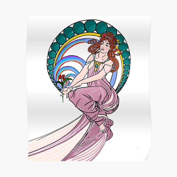 "Mucha, the muse of art, drawing" Poster for Sale by Victoriapap ...