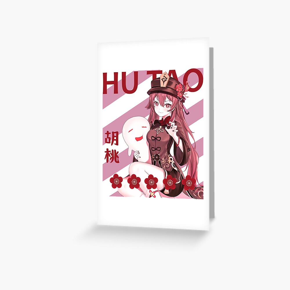 "Hu Tao Genshin Impact Aesthetic Anime Vaporwave" Greeting Card for ...