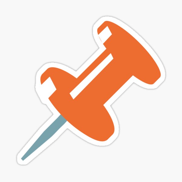 "Pushpin Thumb Tack" Sticker for Sale by MKMemo1111 | Redbubble