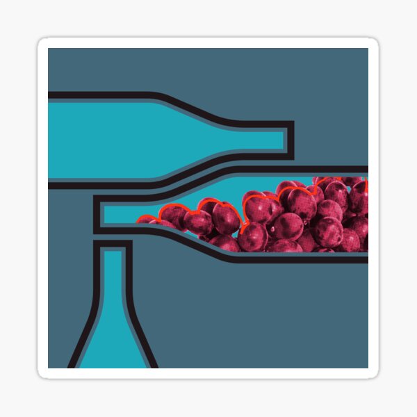 "Wine Art - 07 Outlines" Sticker for Sale by Ribkage | Redbubble