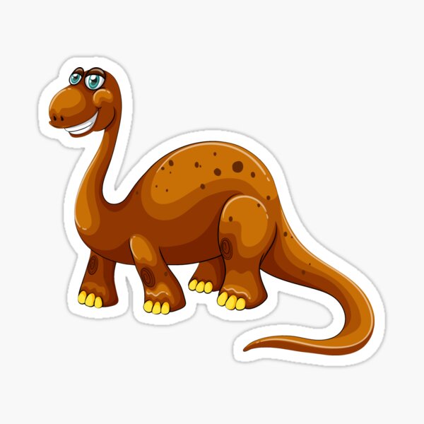 "Cute Orange Andesaurus Dinosaur" Sticker for Sale by Olhado | Redbubble