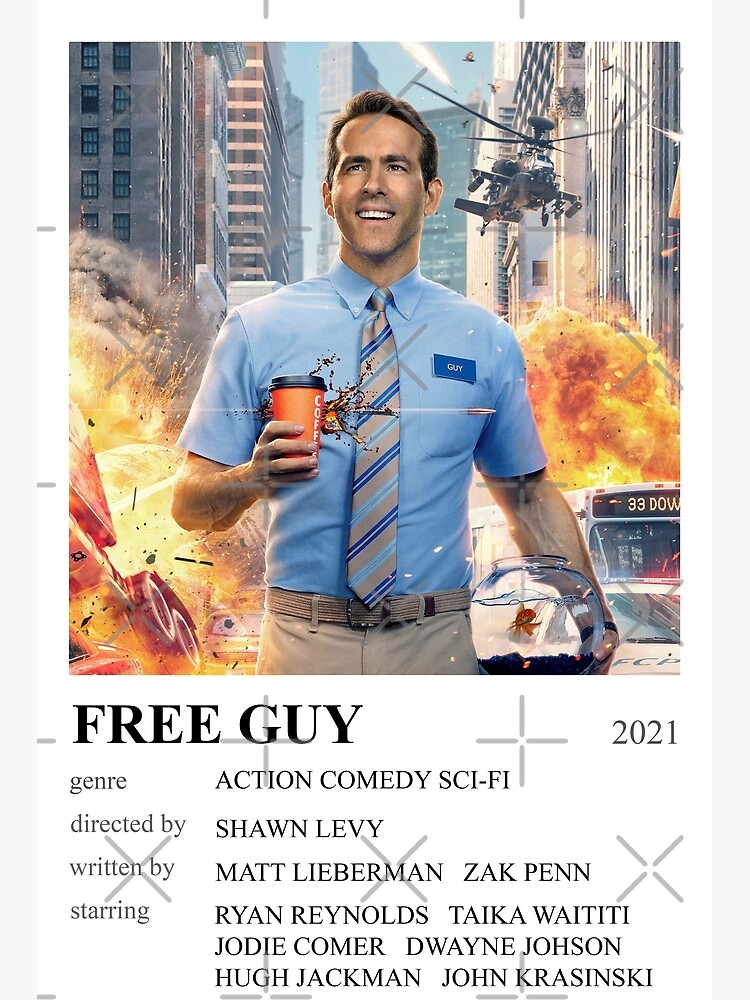 "FREE GUY (2021)" Poster for Sale by OneStopAway | Redbubble