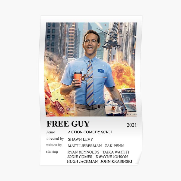 "FREE GUY (2021)" Poster for Sale by OneStopAway | Redbubble