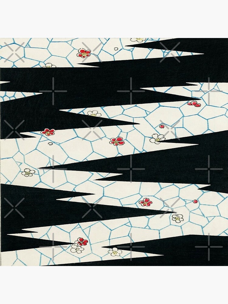 Póster «Flores en un sendero Ilustración de Bijutsu Sekai (1893-1896 ...