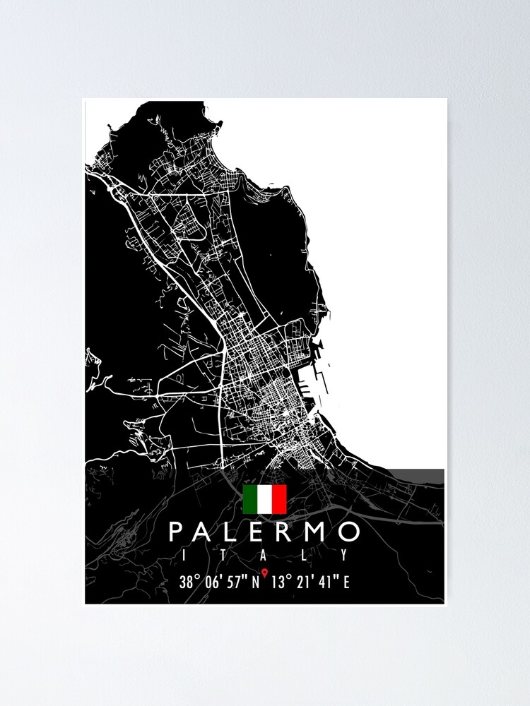 "PALERMO MAP ITALY" Poster by hatimelhag | Redbubble