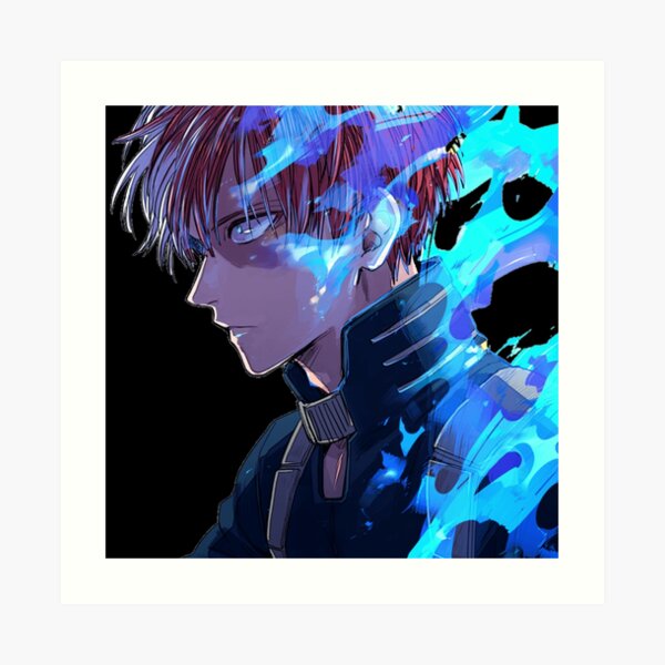 "shoto todoroki blue fire" Art Print for Sale by BadrArts | Redbubble