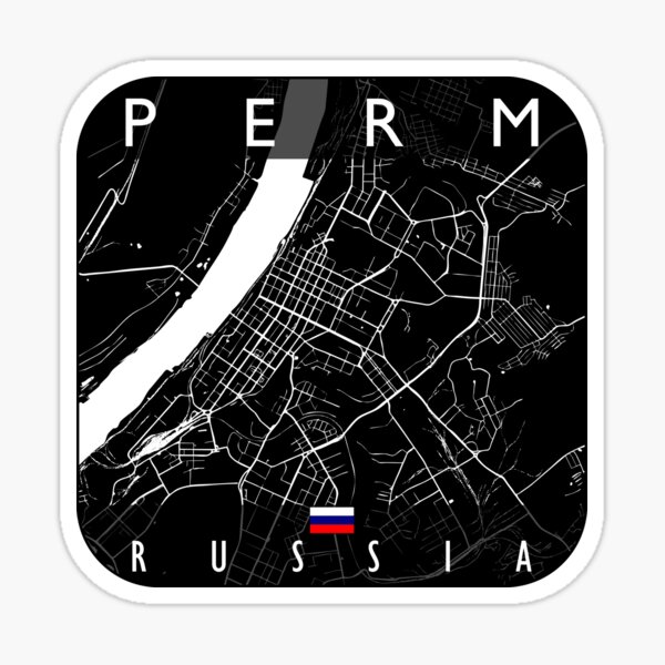"PERM MAP RUSSIA" Sticker for Sale by hatimelhag | Redbubble