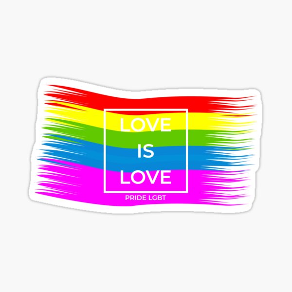 "Love is Love logo" Sticker for Sale by Plutondesigns | Redbubble