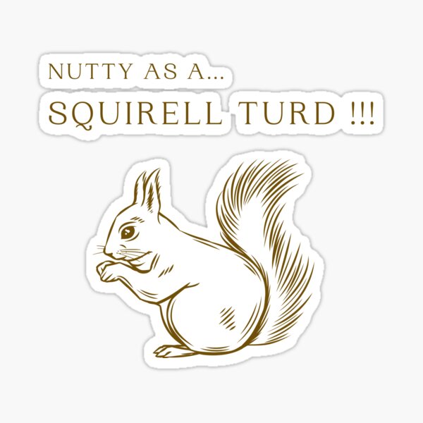 "Nutty Squirrel" Sticker for Sale by KSLapparel | Redbubble