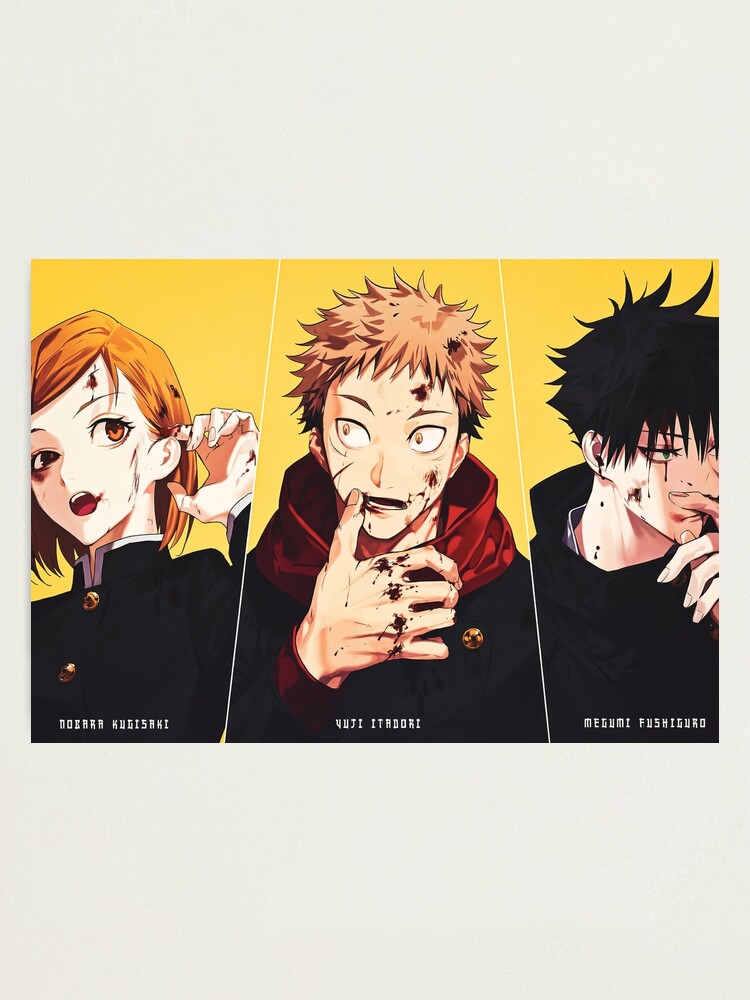 "Anime Jujutsu Kaisen Yuji Itadori Megumi Fushiguro Nobara Kugisaki Art ...