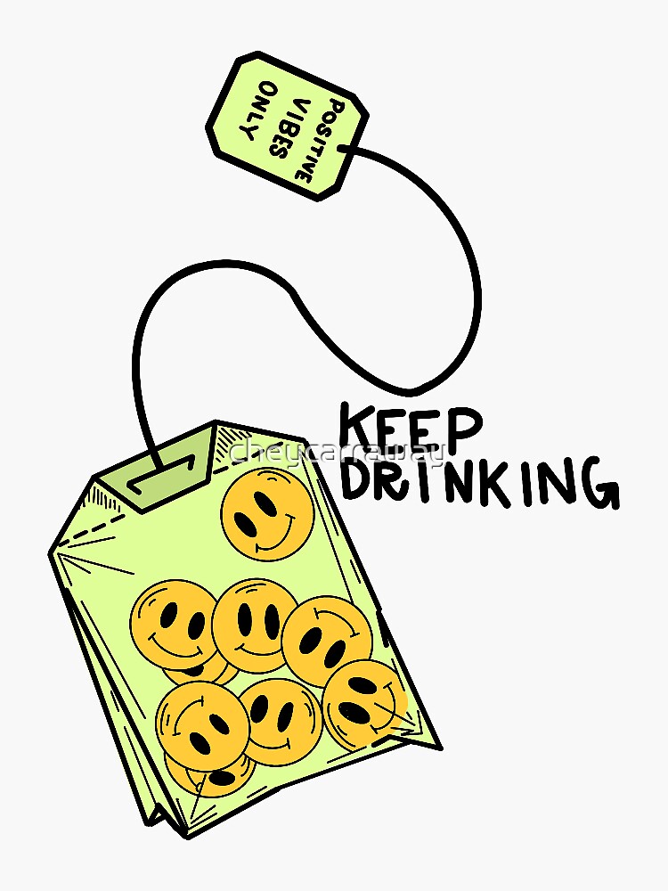 "Keep Drinking" Sticker for Sale by cheycarraway | Redbubble