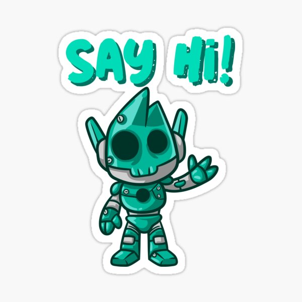 "Robot Say Hi!" Sticker for Sale by CDSDesign | Redbubble