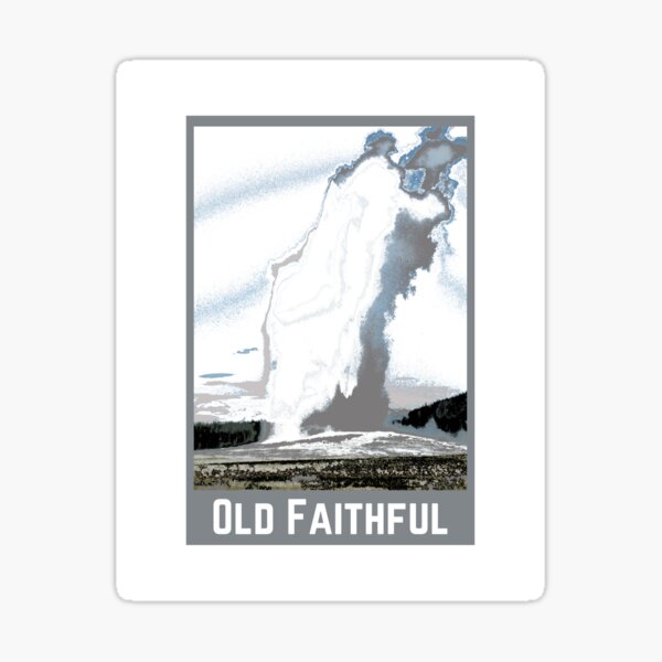 "Old Faithful Erupting" Sticker for Sale by mjsteward | Redbubble