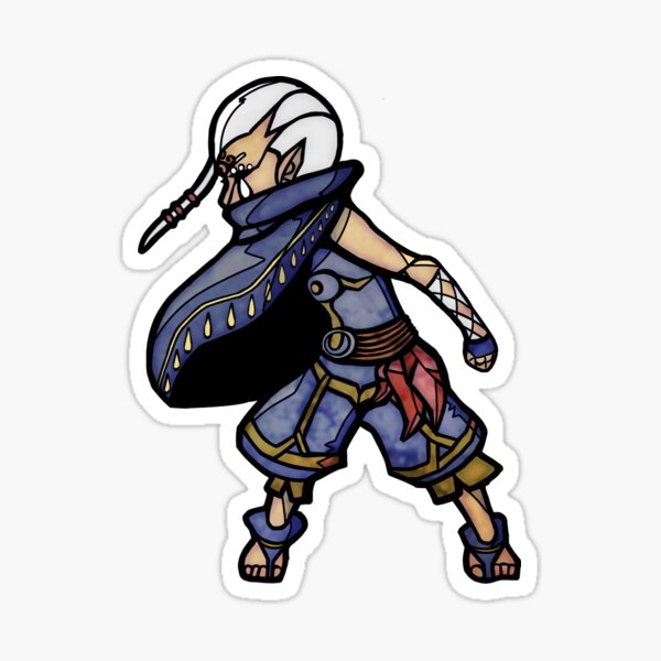 "Stained Glass HwDe Ninja Waifu" Sticker for Sale by Catwithacrayon ...