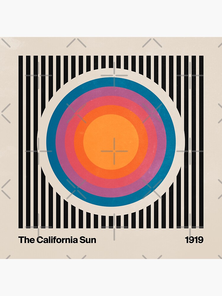 "Vintage California Sun" Sticker for Sale by karanwashere | Redbubble