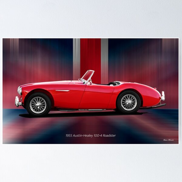 "1955 Austin-Healey 100-4 Roadster" Poster for Sale by DaveKoontz ...