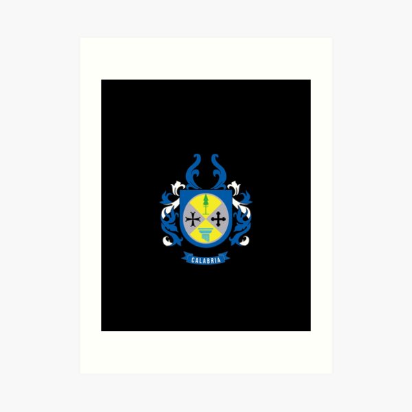 "Calabria Flag Coat Of Arms - Cool Italian Calabria Region" Art Print ...