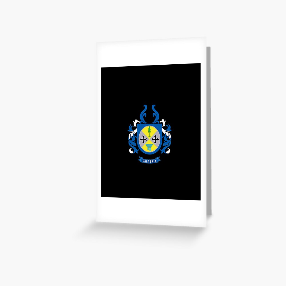 "Calabrian Flag Coat Of Arms - Cool Italian Calabria Region" Greeting ...