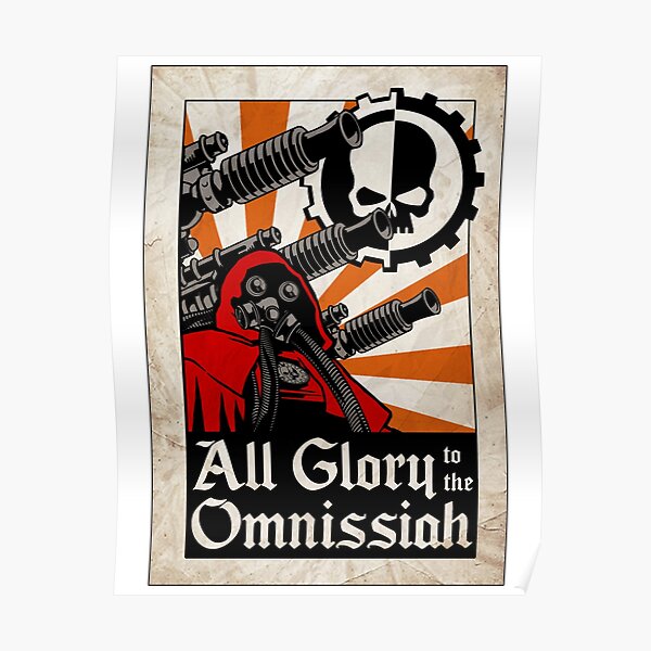 "Praise the machine god!" Poster for Sale by YorkshirePudD | Redbubble