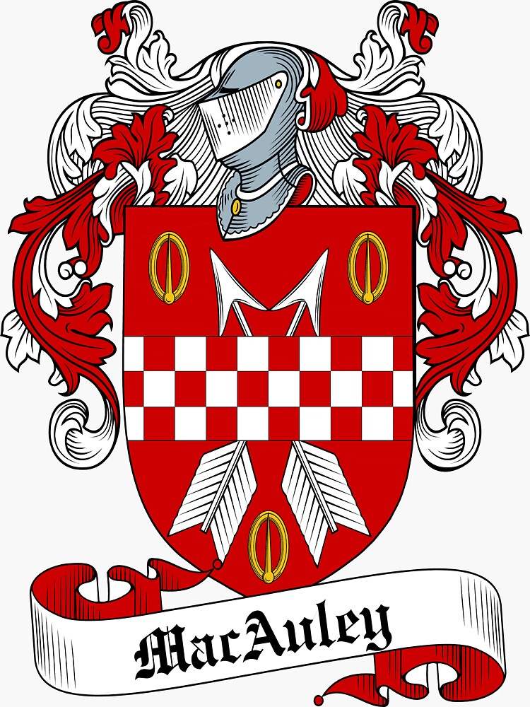 "MacAuley" Sticker for Sale by HaroldHeraldry | Redbubble