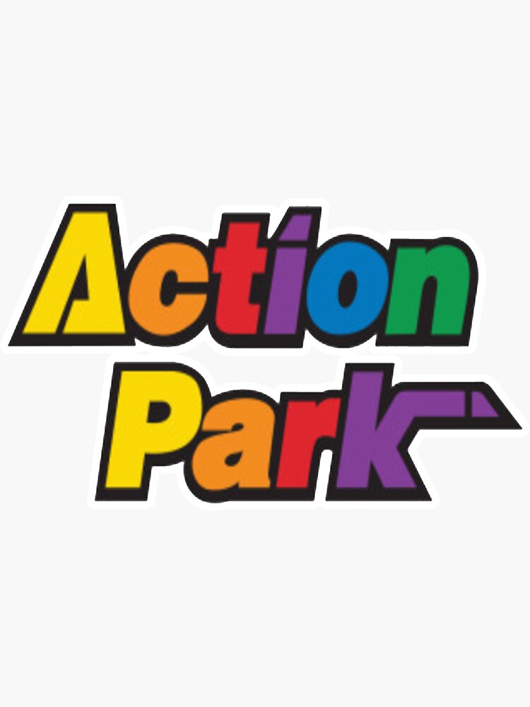 "ACTION PARK THEME PARK NEW JERSEY STICKER AND SHIRT " Sticker for Sale ...