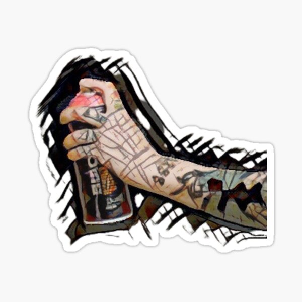 "Street art graffiti spray paint" Sticker for Sale by Rozanasarmanho ...