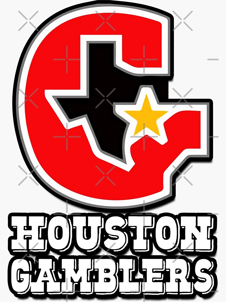 "HOUSTON GAMBLERS USFL SHIRT AND STICKER" Sticker for Sale by FitRight ...